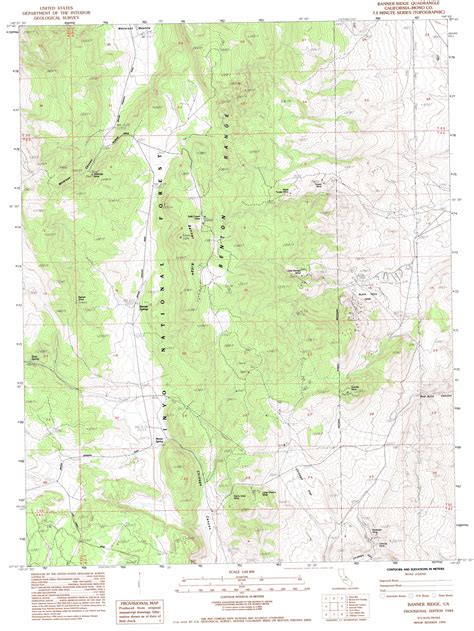 Banner Ridge Topographic Map 124000 Scale California
