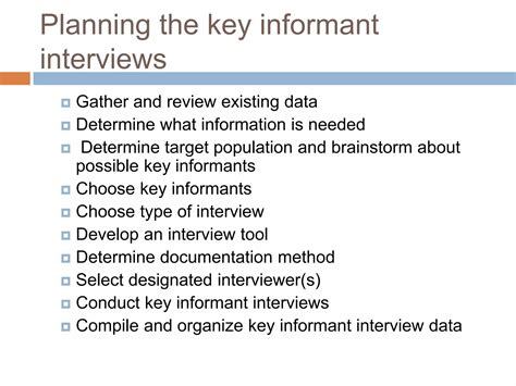 Key Informant Interview Pptx