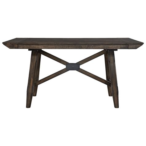 liberty furniture double bridge contemporary gathering table with two 12 leaves furniture
