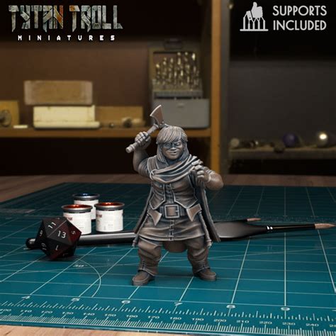 3d Printable Dnd Heroes Dwarf Rangers [pre Supported] By Tytantroll Miniatures