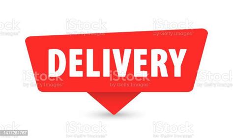 배달 배너 음성 거품 레이블 스티커 리본 템플릿 벡터 스톡 일러스트 레이 션 0명에 대한 스톡 벡터 아트 및 기타 이미지 0명 검은색 노랑 Istock