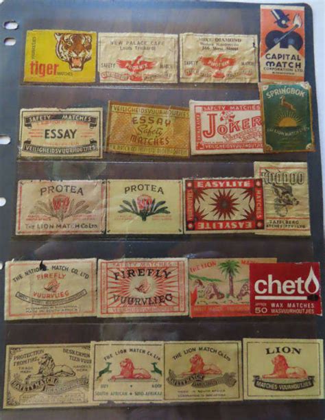 Smoking Accessories South Africa Selection Of Vintage Matchbox Labels For Sale In Cape Town