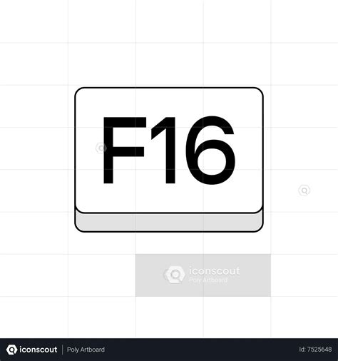 Keyboard F16 Button Animated Icon Download In Json Lottie Or Mp4 Format