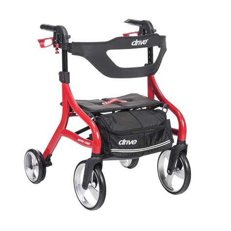 Drive Medical Nitro Sprint Rollator Walker With Mobility Seat Equipment