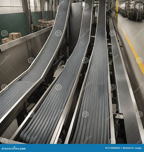 Conveyor Belt In Industry Ai Generatet Stock Illustration Illustration Of Warehouse Centre
