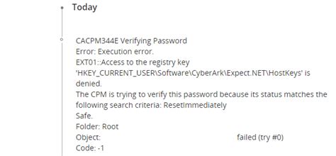 Cpm Verify Error Rcyberark