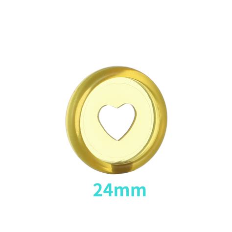 12pcs 24mm Candy Color Heart Shaped Binder Ring No Vicedeal