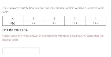 Solved The Cumulative Distribution Function F X For A Chegg