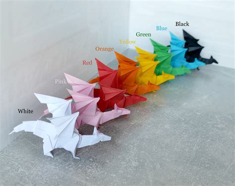 Handmade Origami Dragon Paper Dragon Decoration Origami Etsy