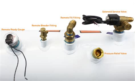 Flame King 59gal Asme Tank W Remote Fill Bleeder Valves Steel Propane