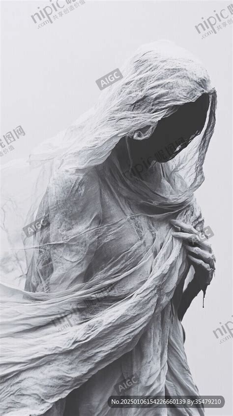ai创作图扭曲人像插画 幽冥 神秘暗黑风格 黑袍人 暗黑系海报 雾霾蓝色调 暗黑风 披头巾的女人 阴暗黑暗神秘隐秘 神秘面纱 暗黑系封面 恐怖