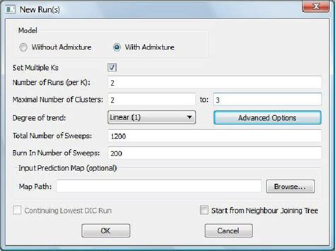 Input Settings For New Run S Download Scientific Diagram