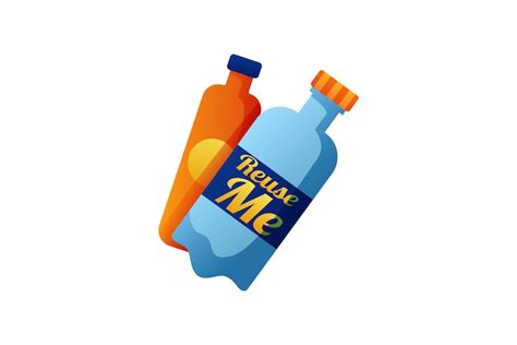 Rótulo Ambiental De Garrafa De Plástico Reciclada Vetor Premium