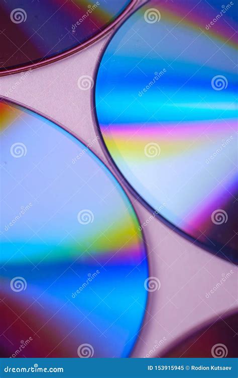 Abstract Cd Dvd Compact Disc Disk Dispersion Refraction Reflection Of Light Colors Texture On