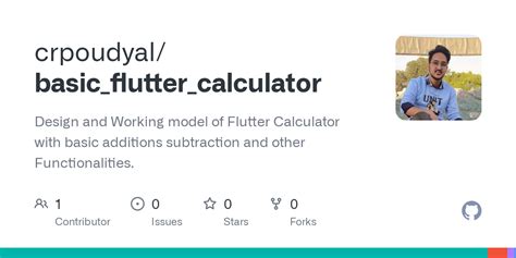 GitHub Crpoudyal Basic Flutter Calculator Design And Working Model Of Flutter Calculator With