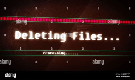 Image Of Deleting Files Processing Text Flashing Digital Interface