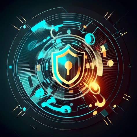 Premium Ai Image Cyber Security Lock And Pattern