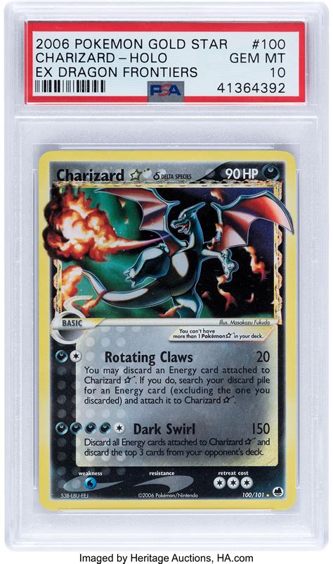 Pokémon Gold Star Charizard Ex Dragon Frontiers 100 Rare Lot
