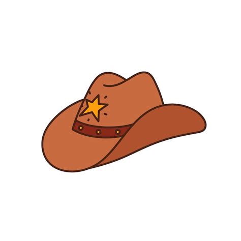 Premium Vector Cartoon Cowboy Hat Western Headdress Decorated With