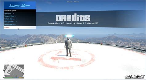 Ensure Menu Grand Theft Auto V Script Mod Modshost