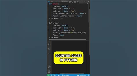 Counter Class In Python Python Coding Shorts Youtube