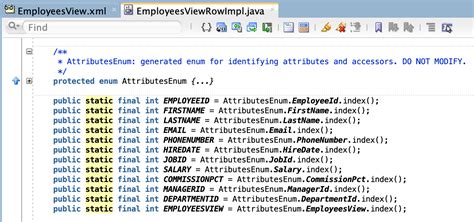 Understanding Attributes Enum In Adf Bc Row Class Oracle Developers