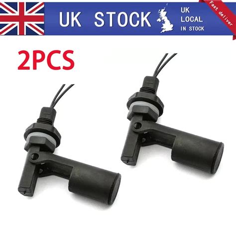 2x Float Switch Fluid Water Level Sensing Switch Sensor 12v 24v Black