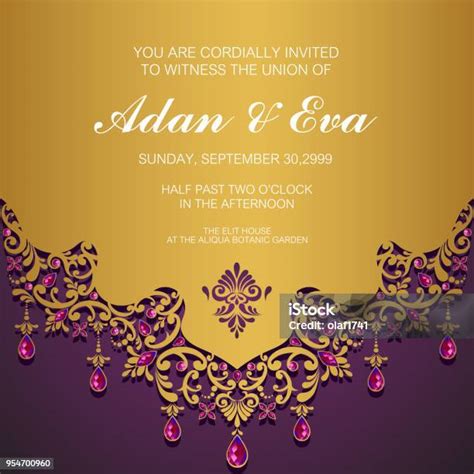 결혼식 초대 카드 서식 파일 종이에 종이 예술과 공예 스타일 컬러 배경 결정체에 대한 스톡 벡터 아트 및 기타 이미지 결정체 결혼 의식 결혼식 Istock