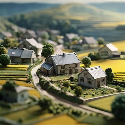Premium Photo Village Houses Generated By Ai