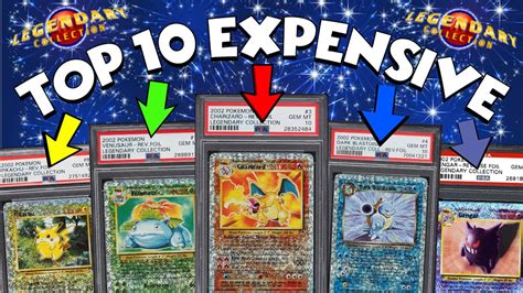 Top 10 Most Expensive Legendary Collection Pokemon Cards Youtube