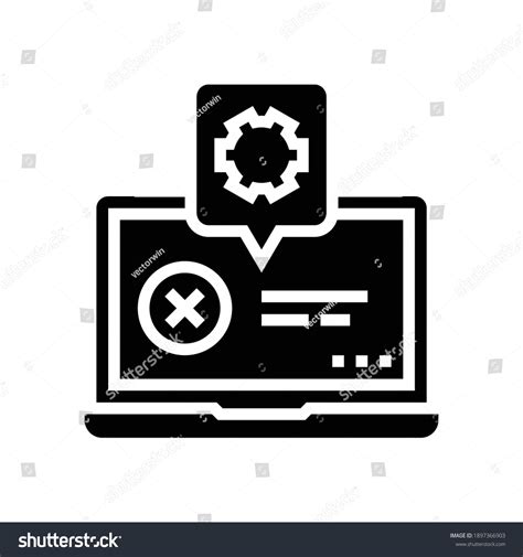Laptop Repair Glyph Icon Vector Laptop Stock Vector Royalty Free 1897366903 Shutterstock