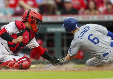 Dodgers Highlights Trea Turners Slide Chris Taylors Throw And Freddie