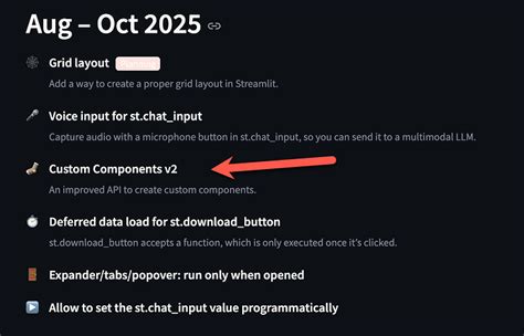 New Release Of Streamlit Component Lib Custom Components Streamlit