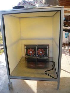 Two Fans Sitting In The Back Of A White Box
