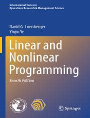 Linear And Nonlinear Programming David G Pdf International Series In Operations Research