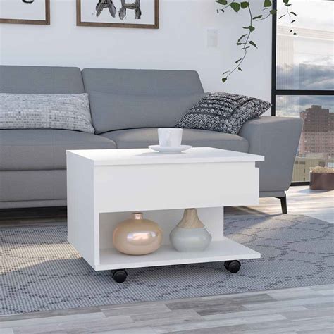Mesa De Centro Elevable Luanda Con Ruedas 3886 Cm X 5486 Cm X 49