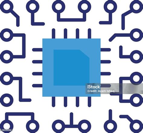 기계 학습 워크로드 가속화 벡터 아이콘 디자인 예측 모델링 또는 적응 제어 기호 인공 지능 기호 응용 프로그램별 집적 회로 프로세서 개념 0명에 대한 스톡 벡터 아트 및
