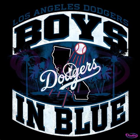 Vintage Los Angeles Dodgers Baseball Boys In Blue Png Free Download