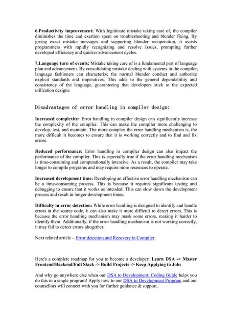 Error Handling In Compiler Designdoctyp Pdf
