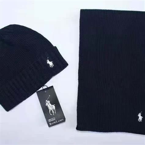 סט כובע צמר וצעיף נשים גברים ראלף לורן Ralph Lauren זולפה קניות אונליין