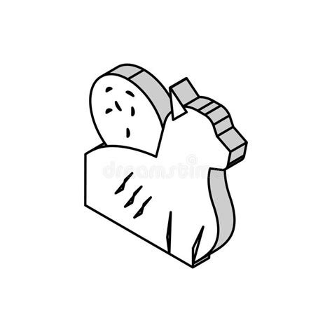 Cat Scratch Disease Isometric Icon Vector Illustration Stock Vector