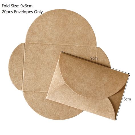 20pcs Vintage Kraft Mini Envelopes 9x6cm For Party Vicedeal
