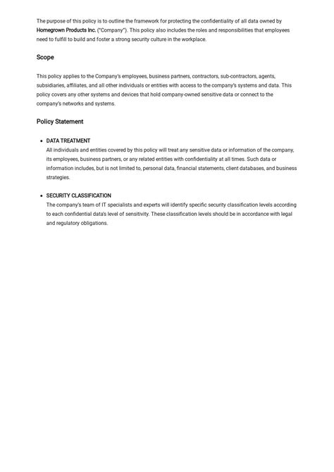 Data Encryption Policy Template