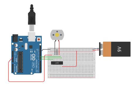 Circuit Design Moteur Dc Tinkercad