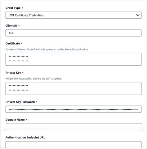 Creating Oauth20 Jwt Certificate Credentials