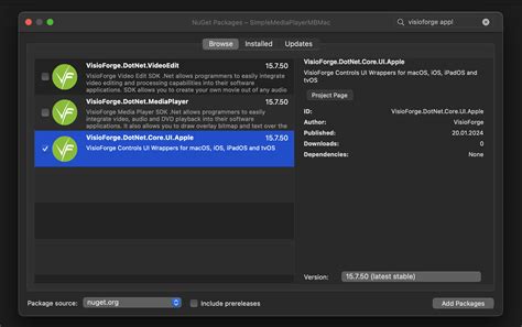 How To Install Net SDKs Into Visual Studio For Mac VisioForge Help