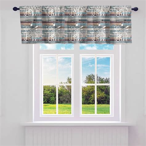 Camper Valance Curtains For Bedroom Happy Camping Lake