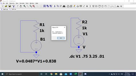 Spice Ltspice Error When Simulating Behavioural Voltages Electrical