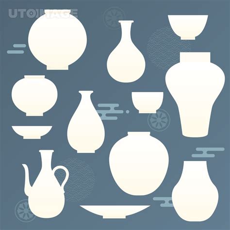 한국 전통 패턴 도자기 C201209 유자디자인 일러스트 배경 백그라운드 패턴 새해 신년 추석 한가위 정월대보름 대보름 설 설날 명절 심플