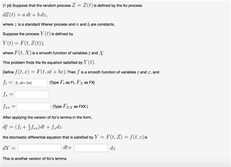 Solved Pt Suppose That The Random Process Z Z T Is Chegg